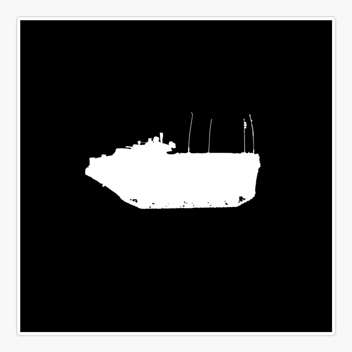 Stickly Aav-7 Amphibious Assault Vehicle (Black) Sticker, Phone Decal ...