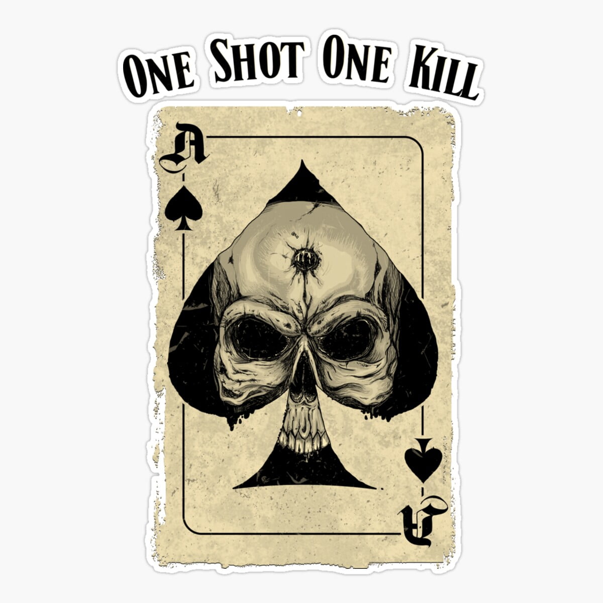 Stickly Ace Ospades Tacticool Sticker, Phone Decal Water Bottle ...