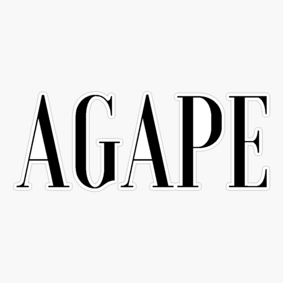 Stickly Agape: The Higest Form Of Love And Charity Sticker, Phone Decal ...