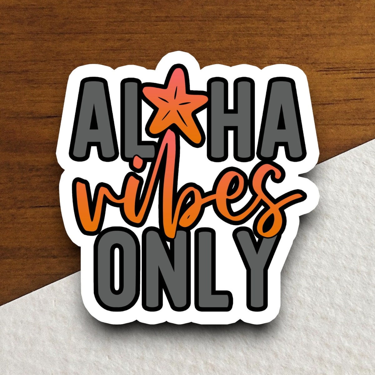 Stickly Aloha Vibes Only Sticker, Vacation Sticker, Travel Sticker ...