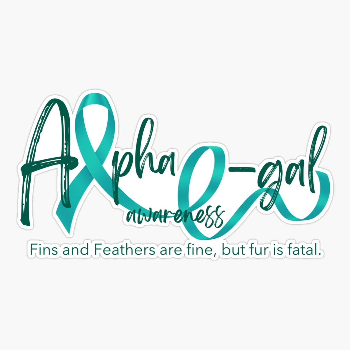 Stickly Alpha-Gal Awareness Sticker, Phone Decal Water Bottle Stickers ...