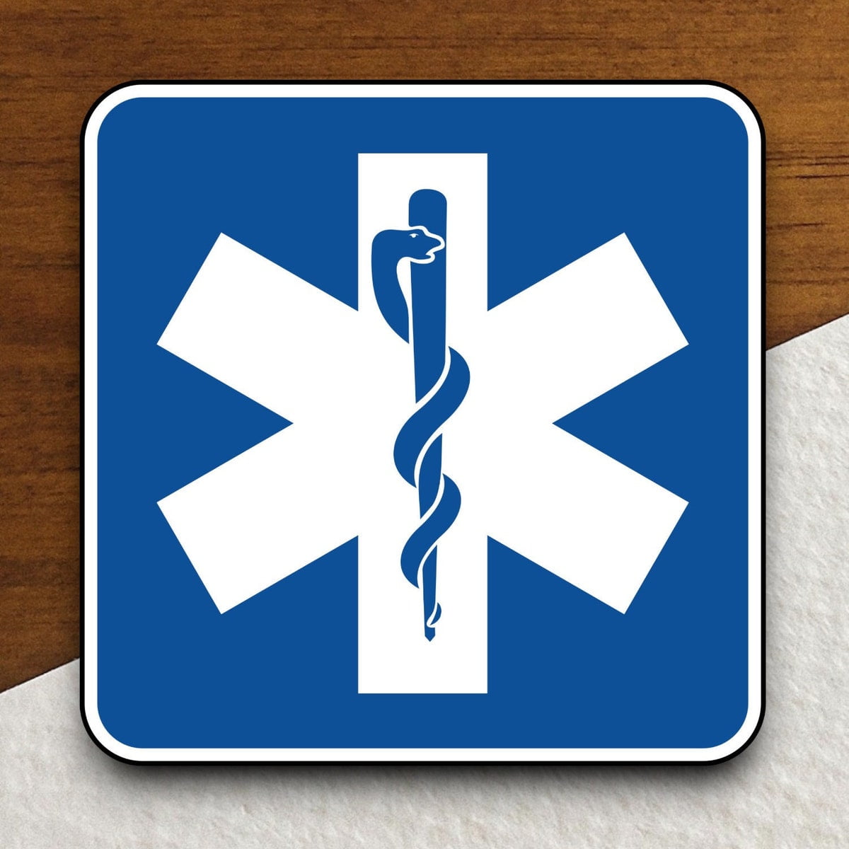Stickly Ambulance Symbol Road Sign Stickers, Traffic Sticker, Road Sign ...