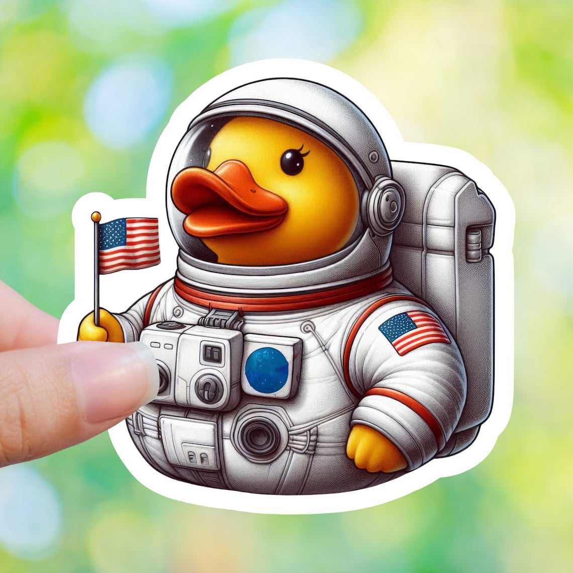 Stickly American Rubber Duck er, Astronaut Duck er With USA Flag, 4th ...
