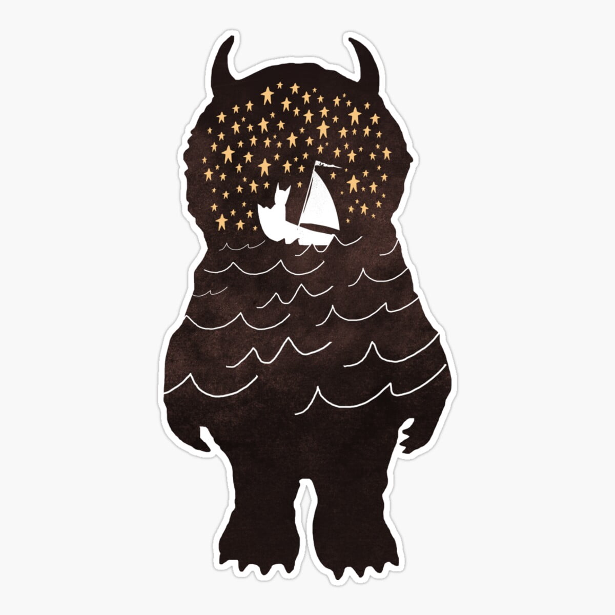 Stickly And Into The Night Sticker, Phone Decal Water Bottle Stickers ...