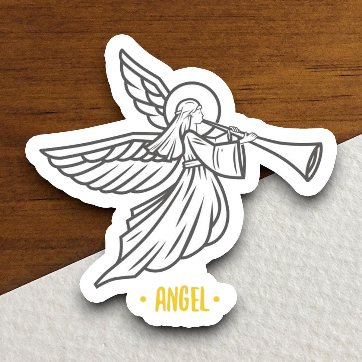 Stickly Angel With Wings Sticker, Angel Sticker, Religious Sticker ...