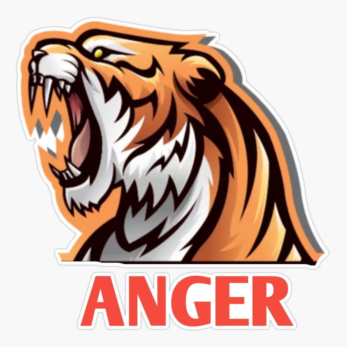 Stickly Angry Sticker, Phone Decal Water Bottle Stickers Car Decals ...