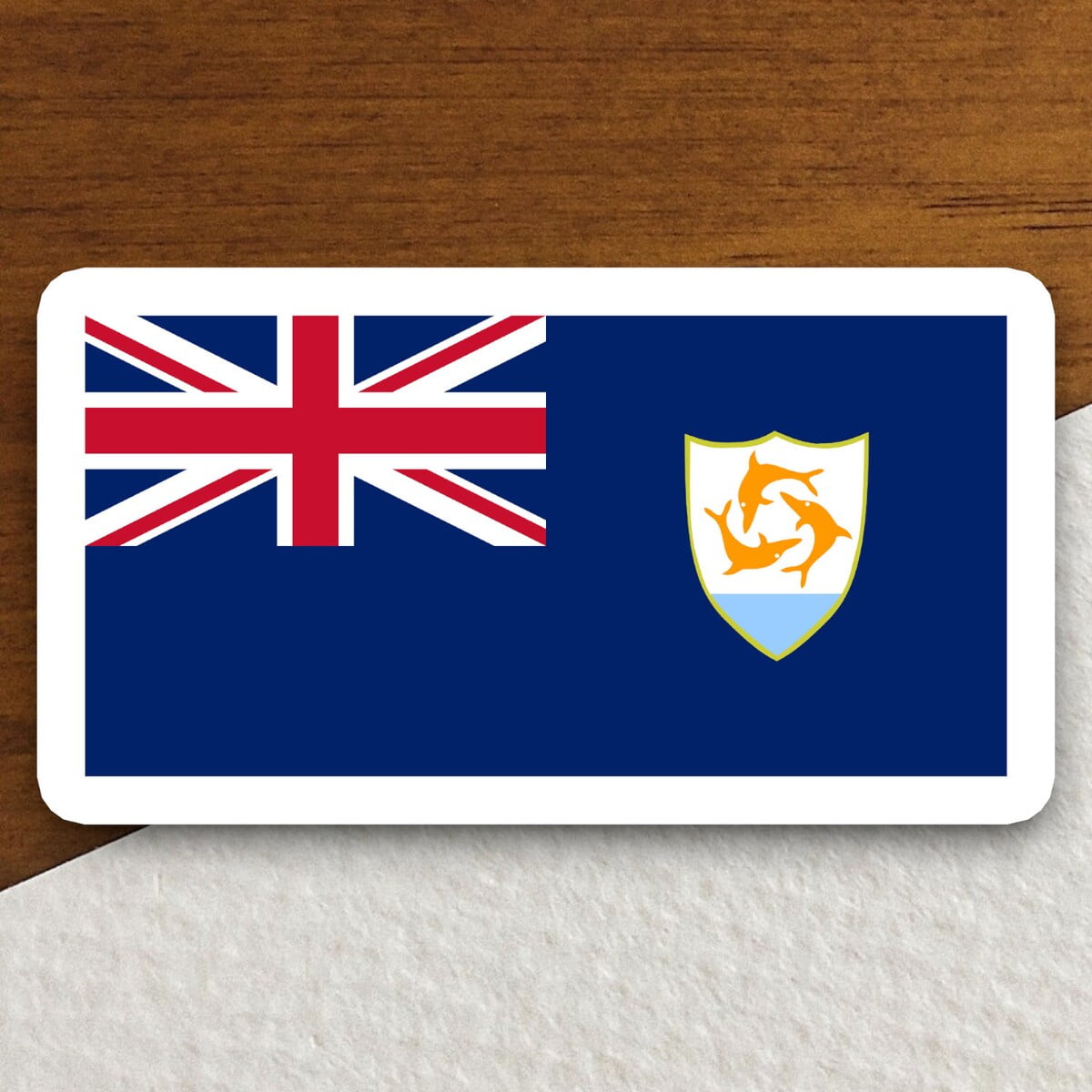 Stickly Anguilla Country Flag Sticker, International Country Sticker ...