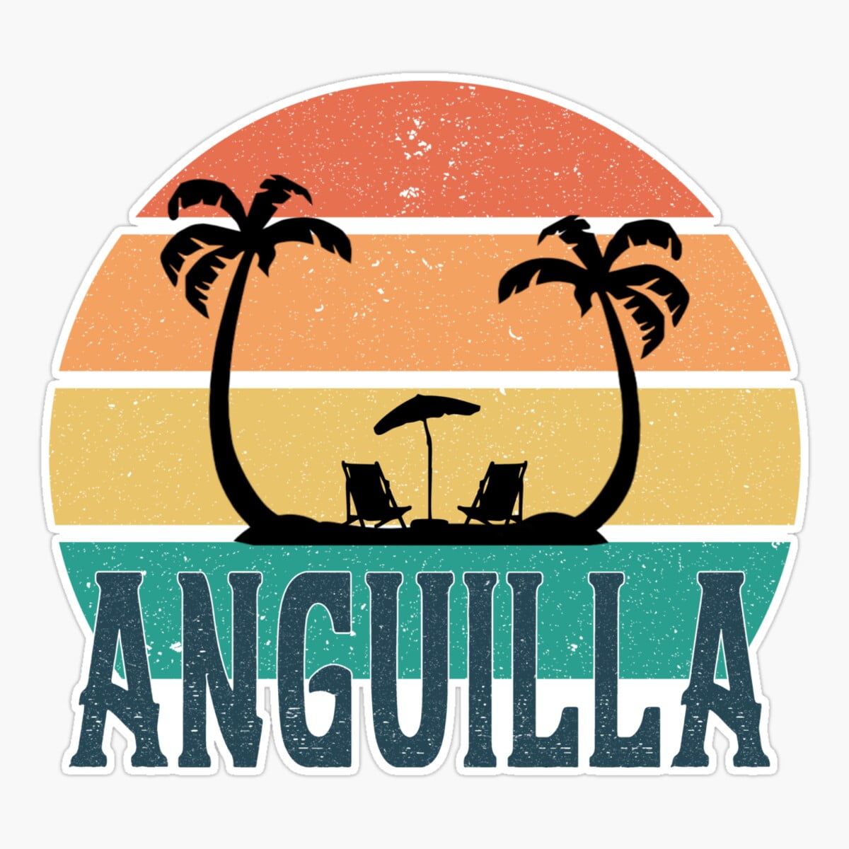 Stickly Anguilla Sticker, Phone Decal Water Bottle Stickers Car Decals ...