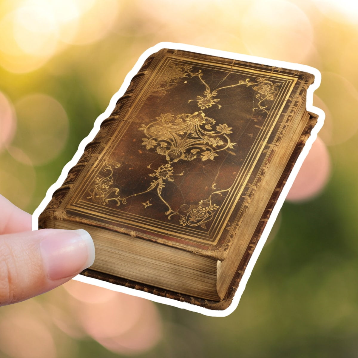 Stickly Antique Books Stack Of Books Flower Sticker Book Sticker Reader ...