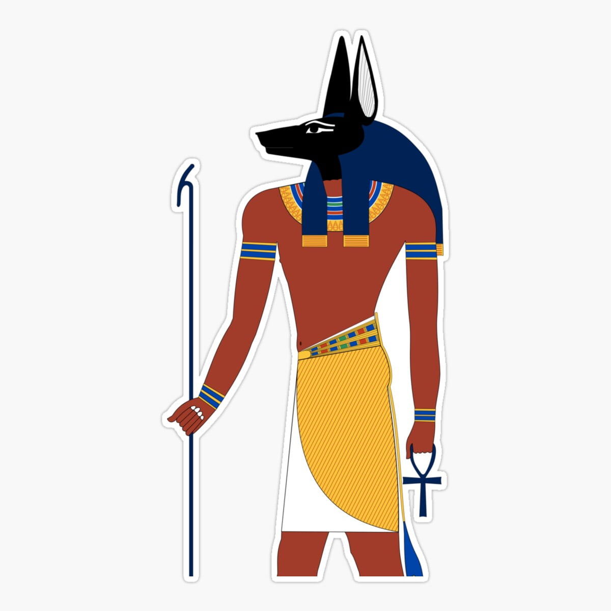 Stickly Anubis In Ancient Egypt Sticker, Phone Decal Water Bottle ...