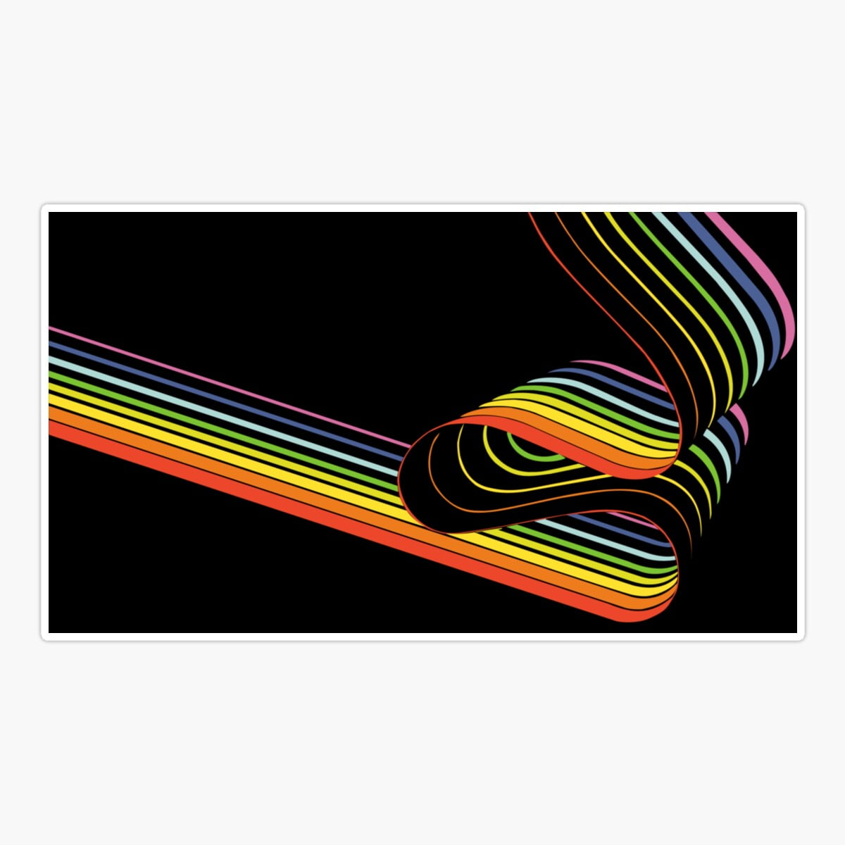 Stickly Aphex Twin Orphans Rainbow Sticker, Phone Decal Water Bottle ...