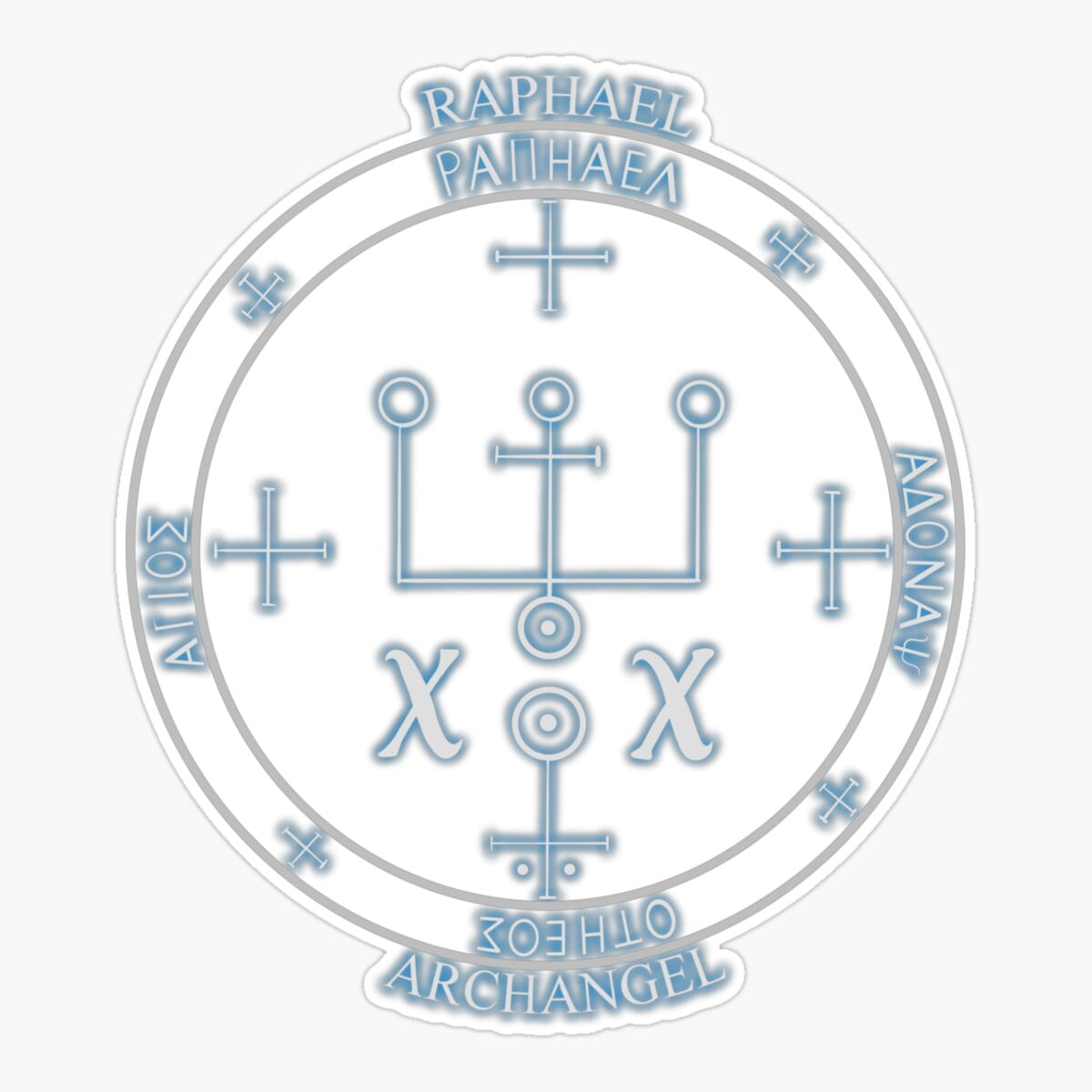 Stickly Archangel Raphael Sigil Seal Sticker, Phone Decal Water Bottle ...