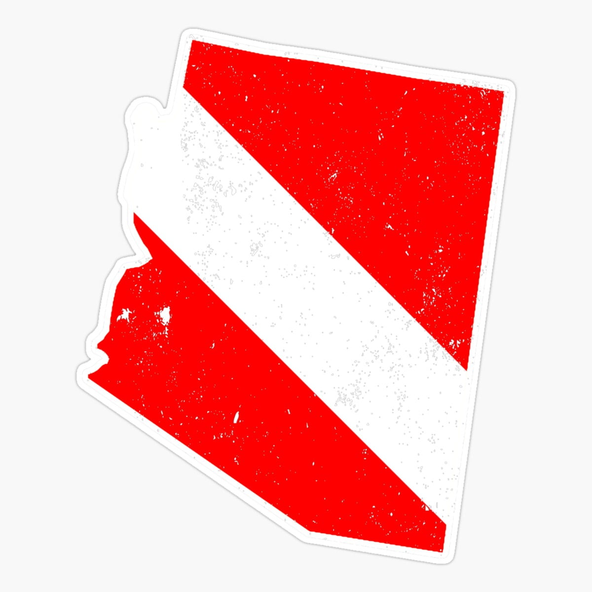 Stickly Arizona Scuba Dive Shirt Scuba Flag Diver Flag Shirt Sticker ...