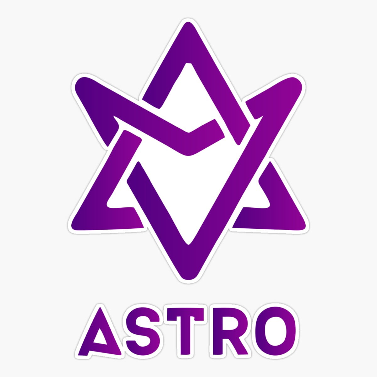 Stickly Astro Vivid Plum Space Violet Sticker, Phone Decal Water Bottle ...