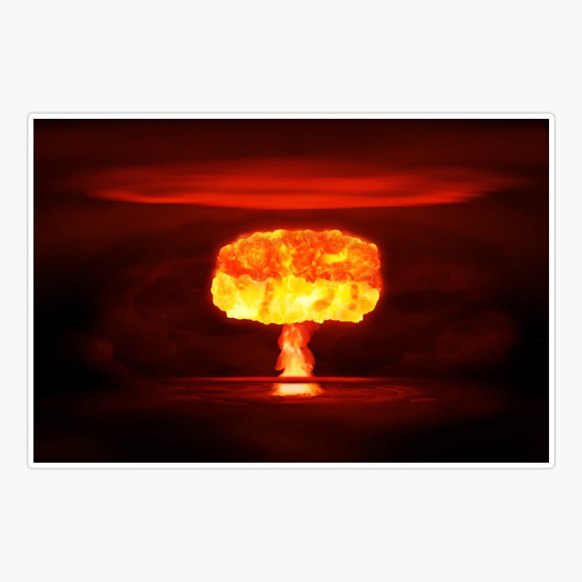 Stickly Atomic Bomb Realistic Explosion Sticker, Phone Decal Water ...