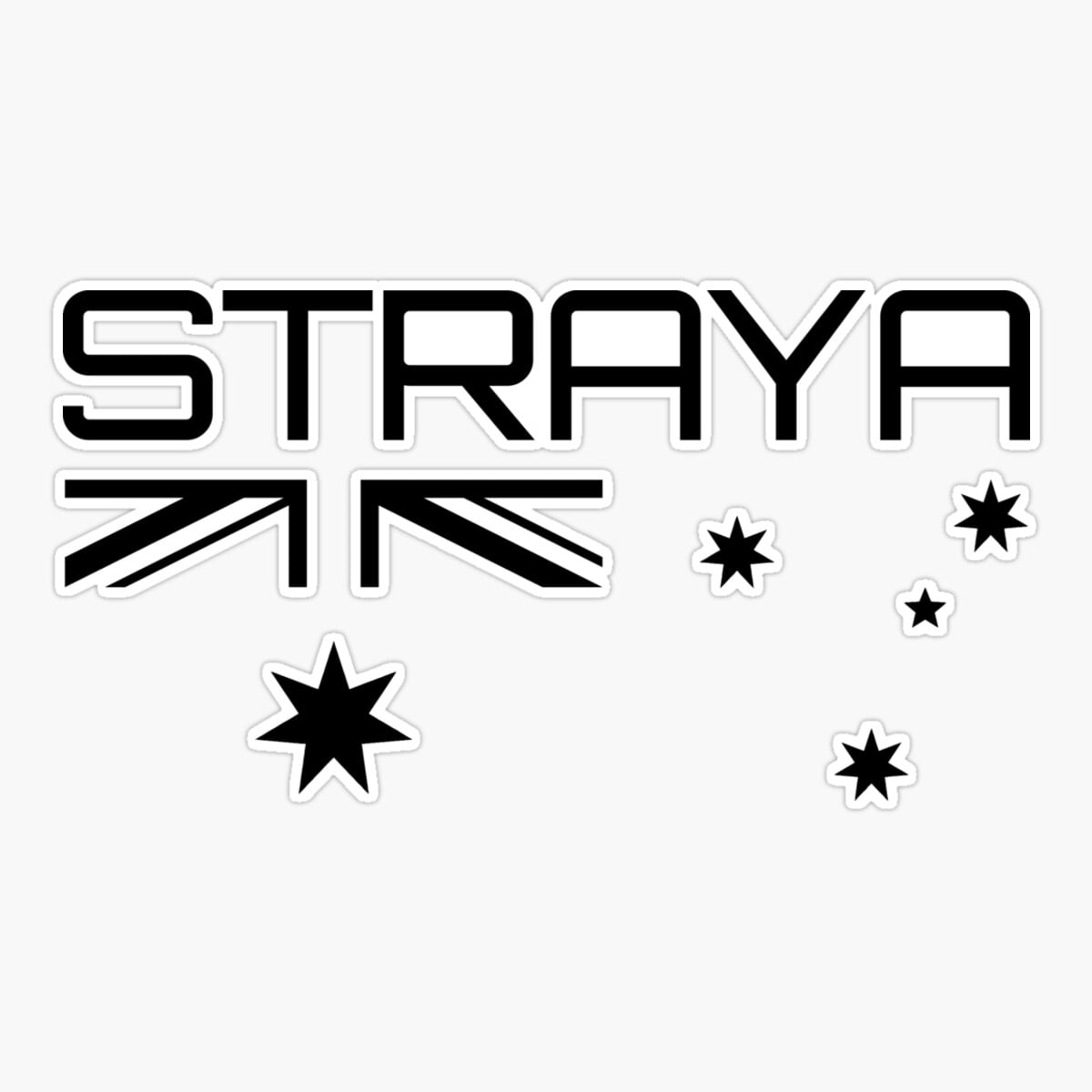 Stickly Australian Flag ( Straya ) Sticker, Phone Decal Water Bottle ...