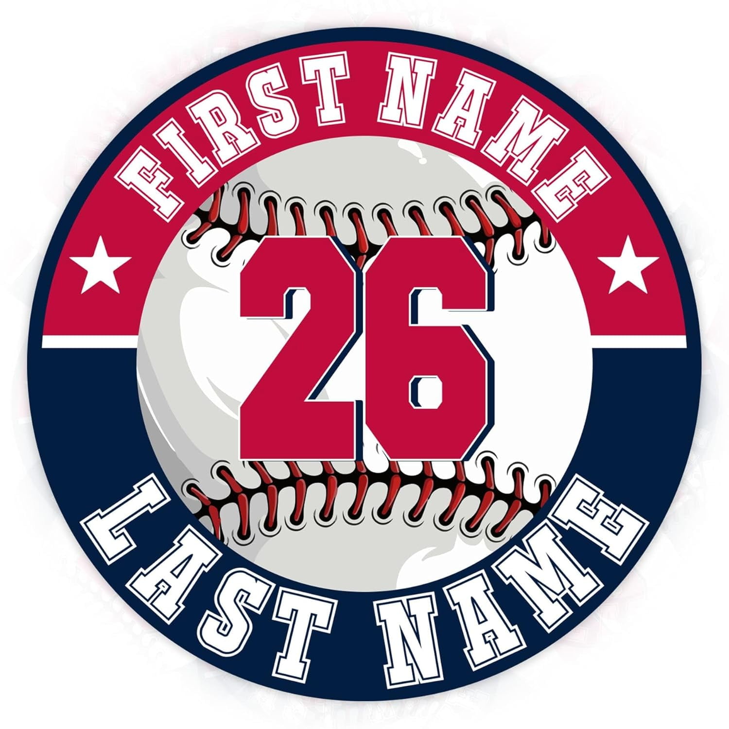 Stickly Baseball Bat Knob Sticker Player Name and Number Vinyl Decal ...