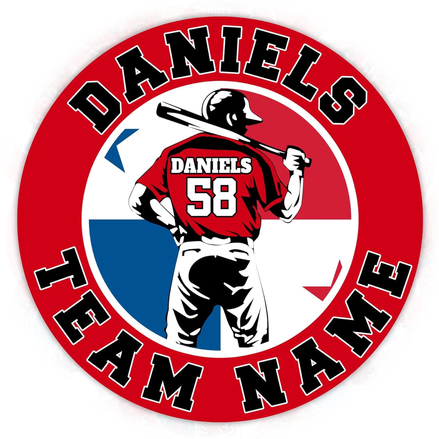 Stickly Baseball Sticker Baseball Softball Name & Number Decal Vinyl ...
