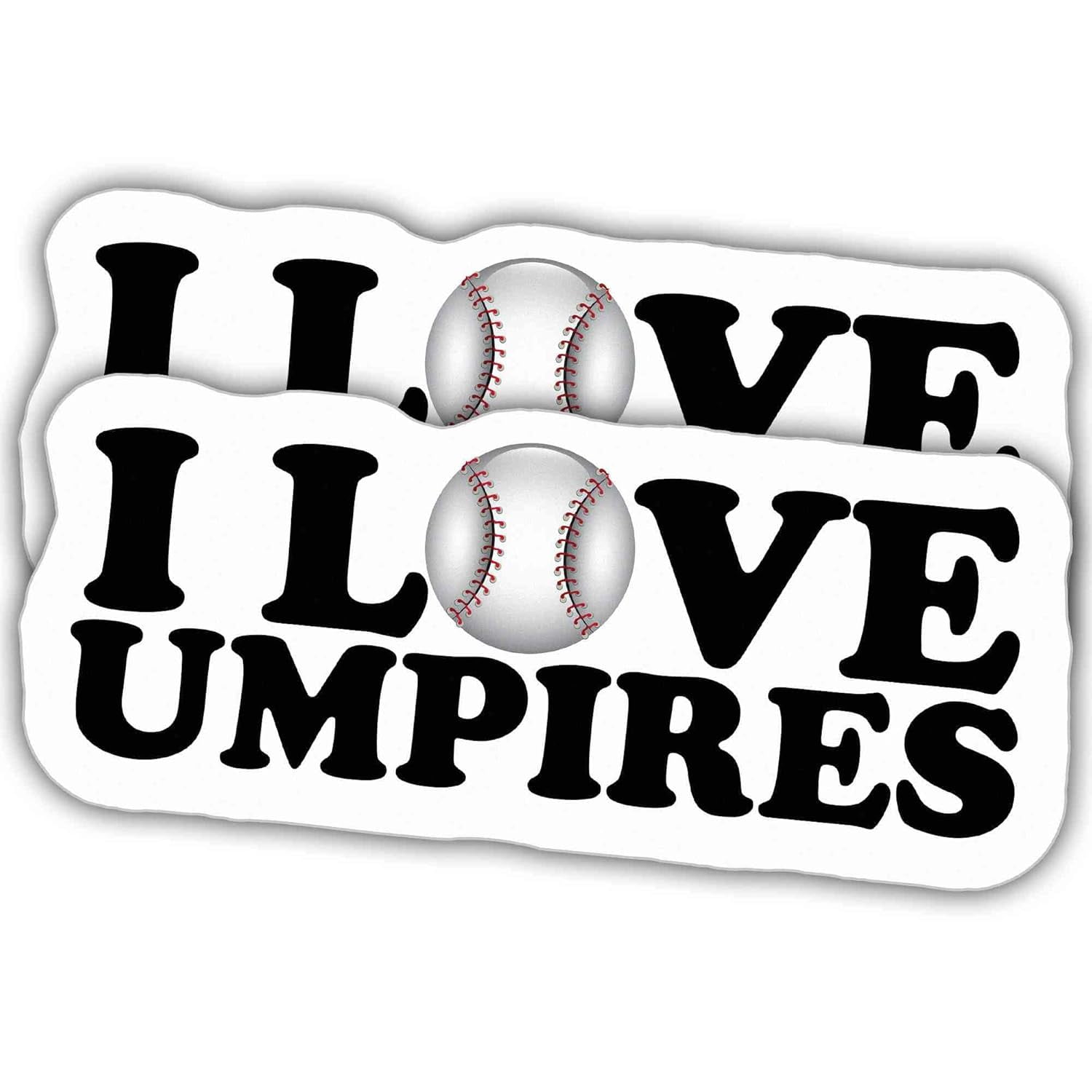 Stickly Baseball Stickers Sport Stickers I Love Umpires Vinyl Stickers ...