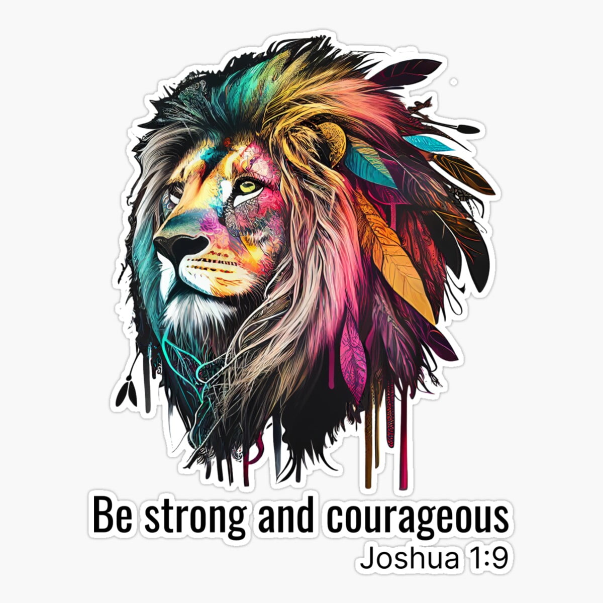 Stickly Be Strong And Courageous - Bible Quote, Scripture, Joshua ...