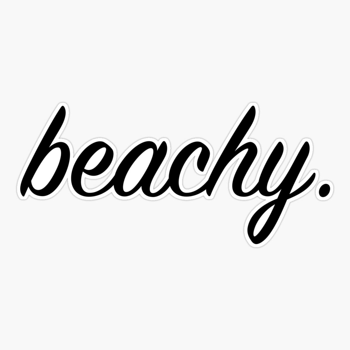Stickly Beachy Sticker, Phone Decal Water Bottle Stickers Car Decals ...
