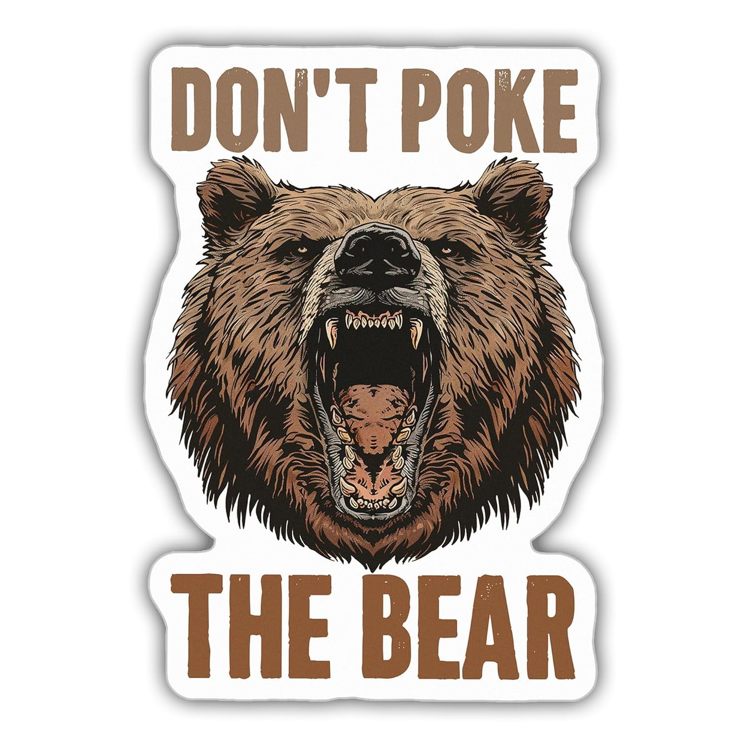 Stickly Bear Sticker Bear Lover Decal Don't Poke The Bear Funny Vinyl ...