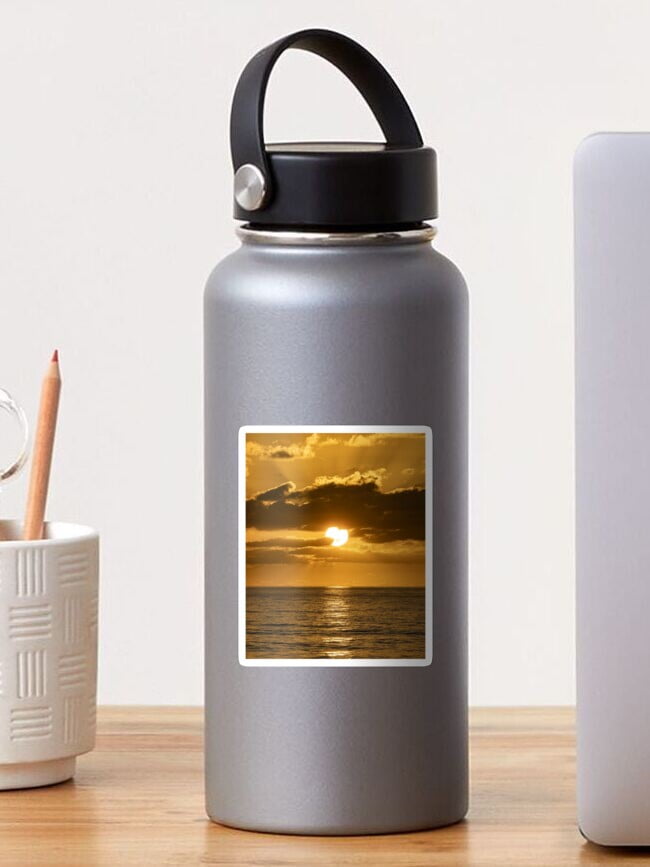 Stickly Beautiful Cloudy Sunset Sky Sticker, Phone Decal Water Bottle ...