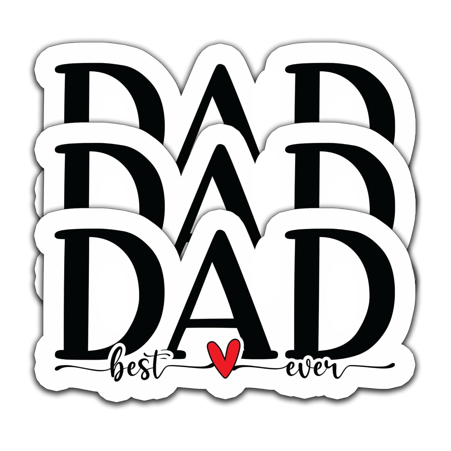 Stickly Best Dad Ever Sticker Dad Stickers Dad Decals Father Sticker ...