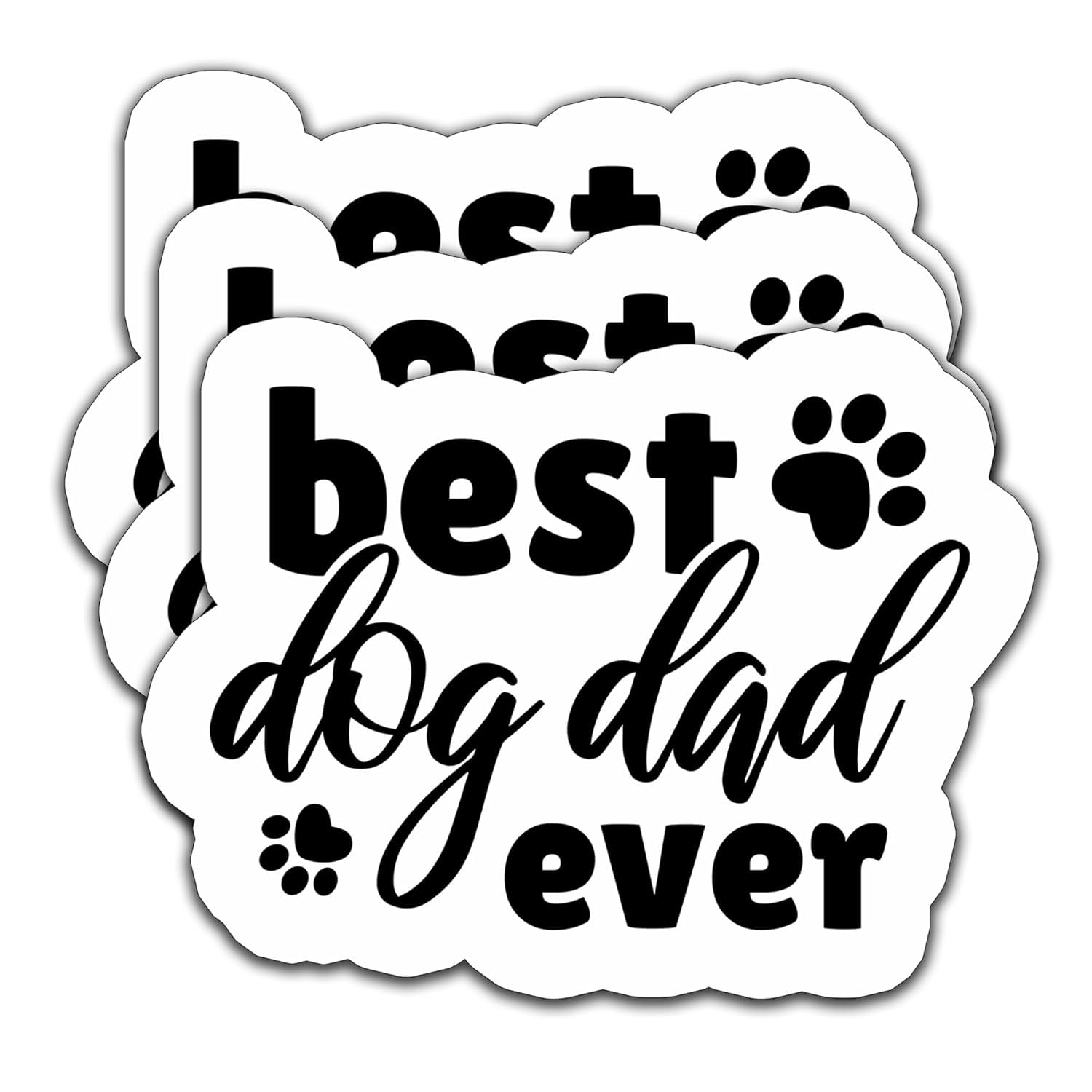 Stickly Best Dog Dad Ever Sticker Dog Dad Sticker Decals Doggy Stickers ...