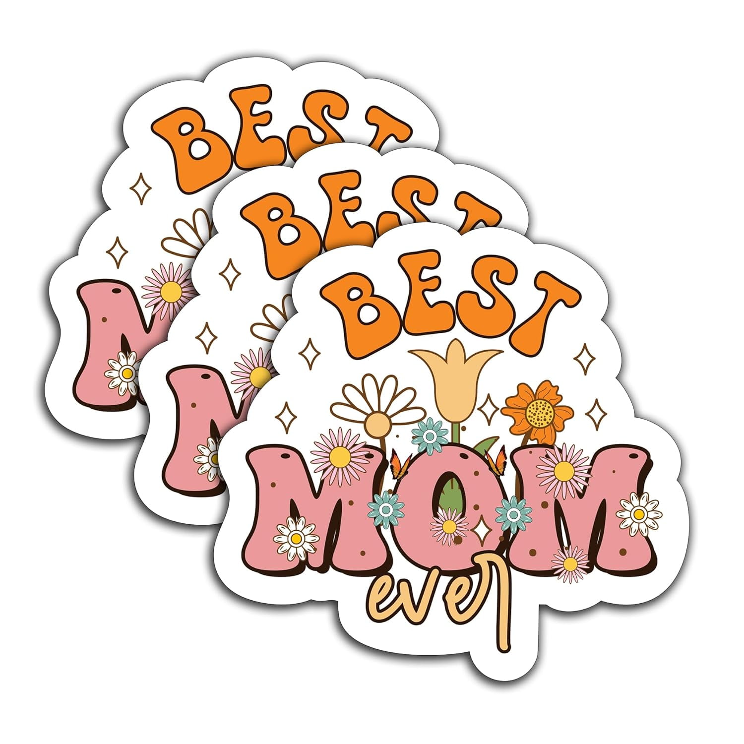 Stickly Best Mom Ever Sticker Mom Stickers Mom Decal Mother's Day Gifts ...