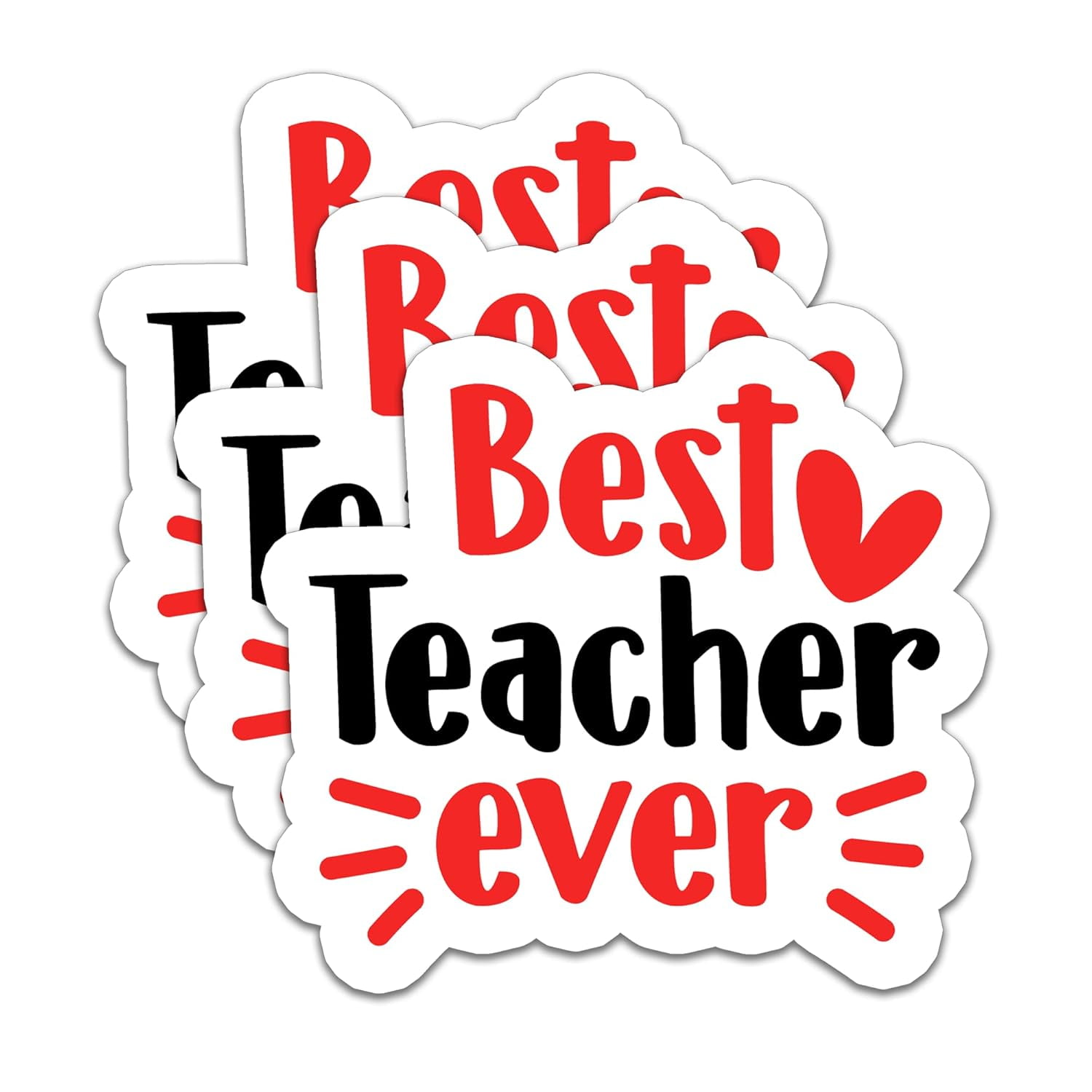 Stickly Best Teacher Ever Sticker, Back to School Teacher Stickers ...