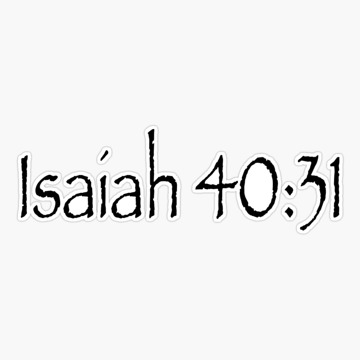 Stickly Bible Verse Isaiah 40:31 Sticker, Phone Decal Water Bottle ...