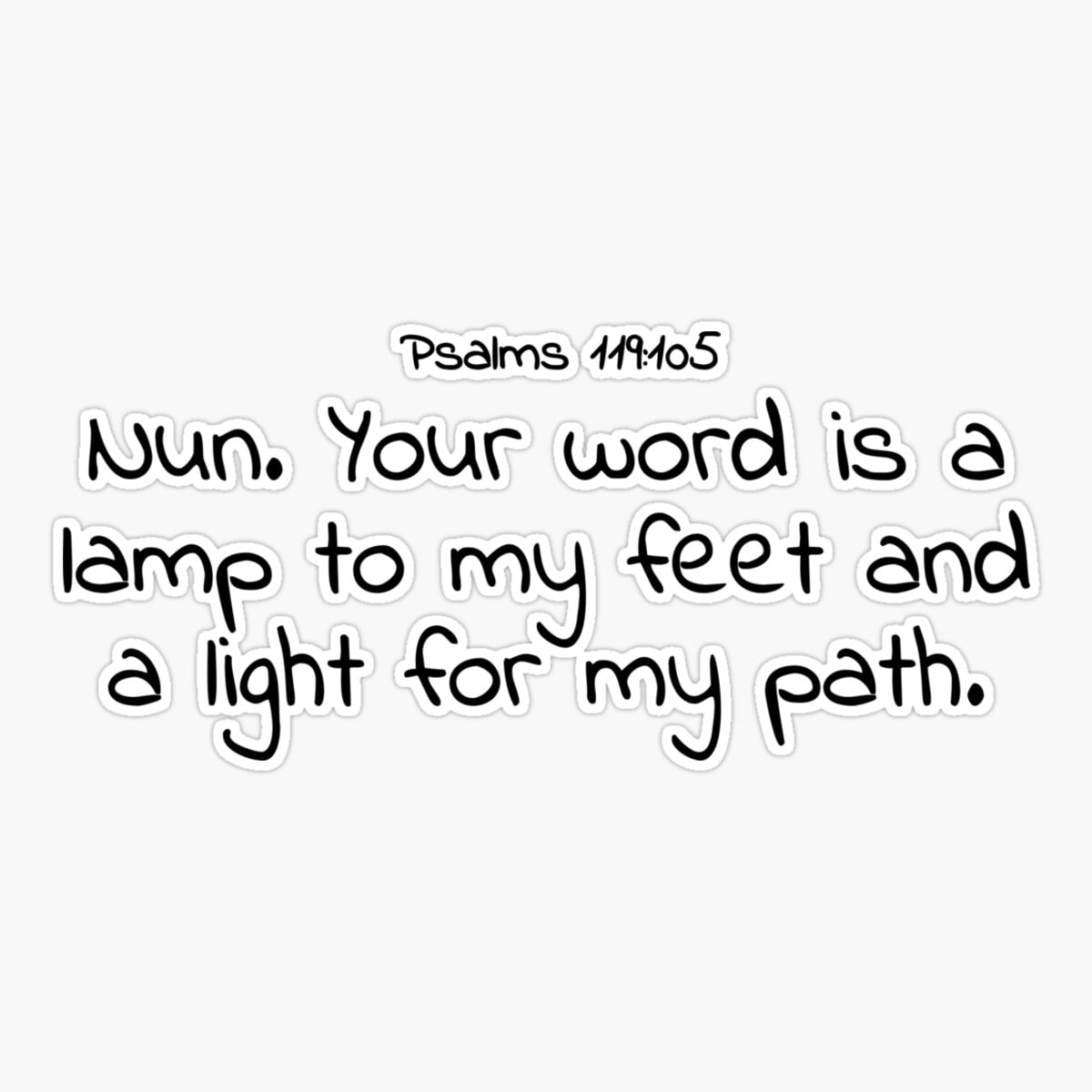 Stickly Bible Verse: Psalms 119:105 Sticker, Phone Decal Water Bottle ...