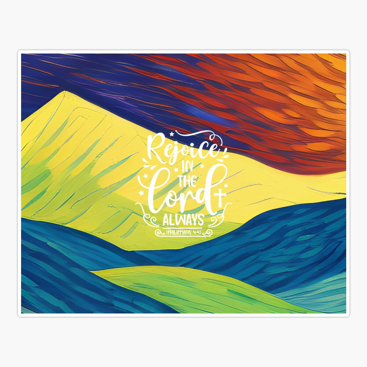 Stickly Bible Verses About Faith - Philippians 4:4 - Red Sunset Preppy ...