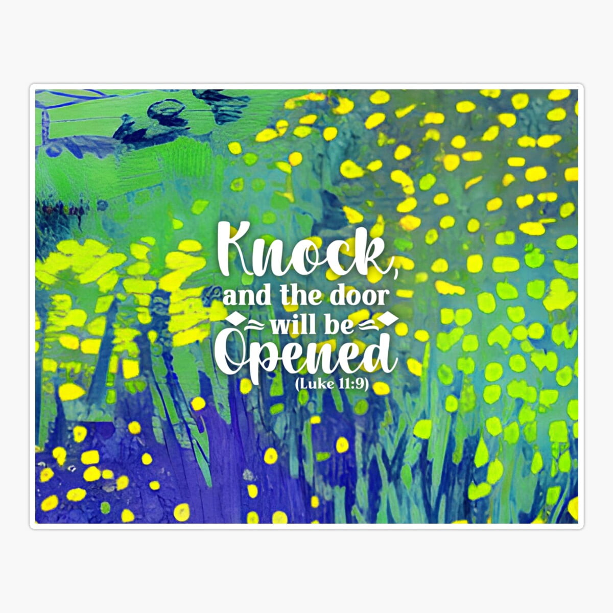 Stickly Bible Verses For Healing - Luke 11:9 - Yellow Foliage Painting ...