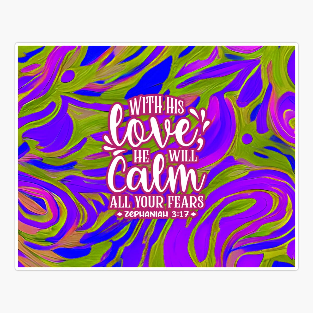 Stickly Bible Verses For Healing - Zephaniah 3:17 - Preppy Floral Art ...