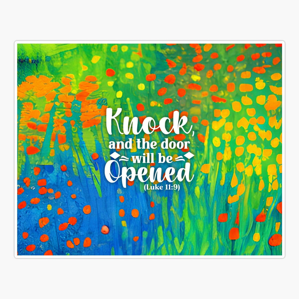 Stickly Bible Verses For Healing - Luke 11:9 - Preppy Colorful Floral ...