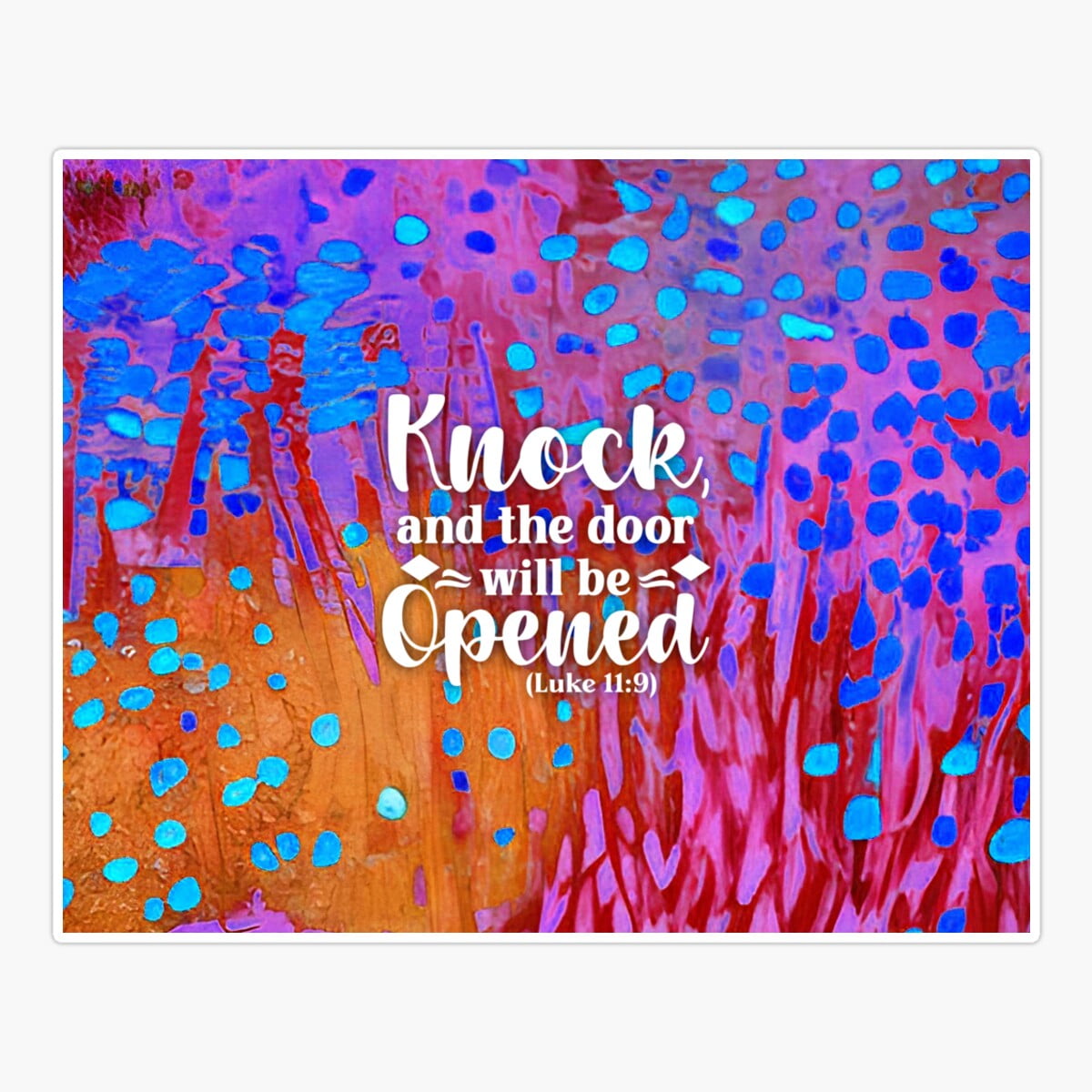 Stickly Bible Verses For Healing - Luke 11:9 - Preppy Colorful Purple ...