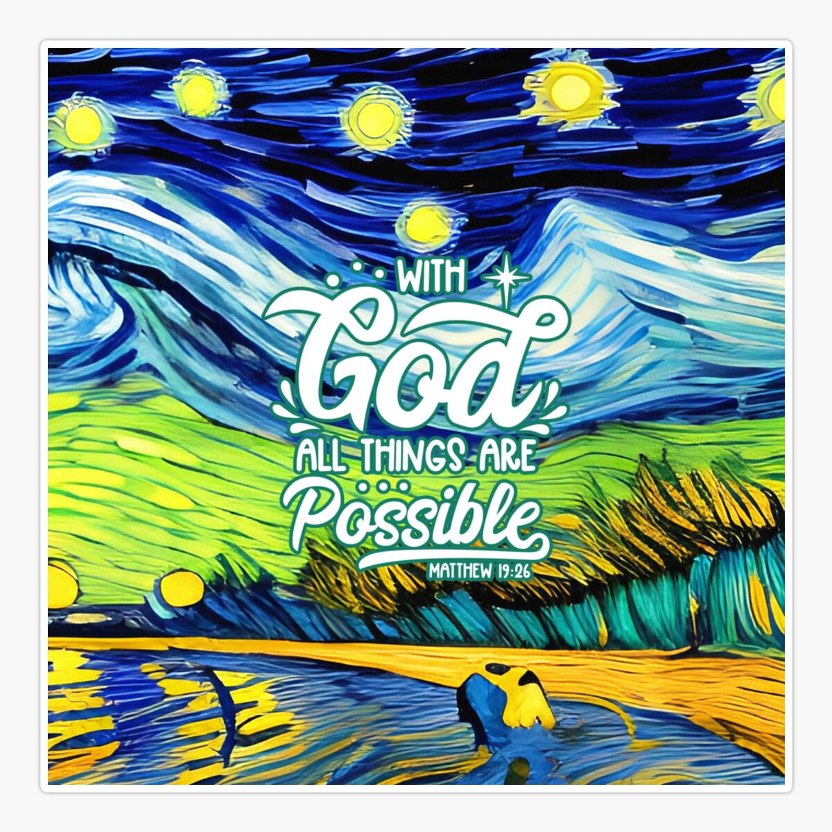 Stickly Bible Verses For Healing - Matthew 19:26 - With Beautiful ...