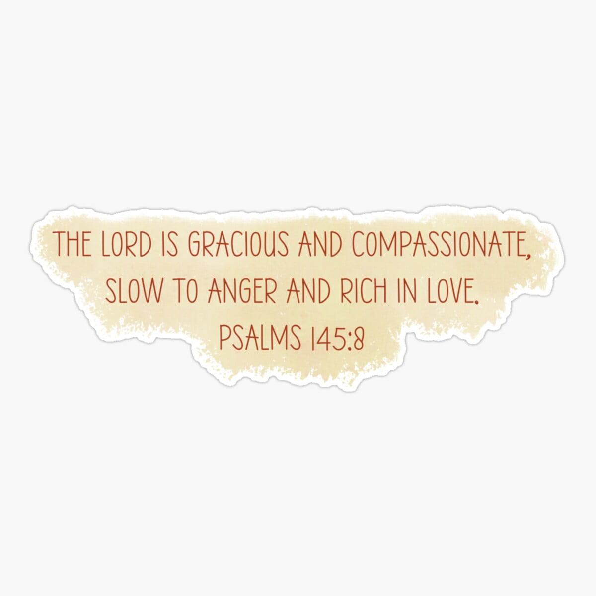 Stickly Bible Verses Sticker, Psalms 145:8, Bible Quote, Faith ...