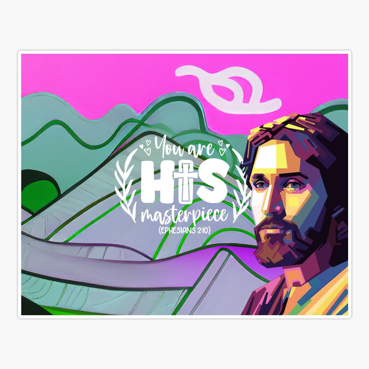 Stickly Bible Verses About Strength - Ephesians 2:10 - Preppy Pink ...