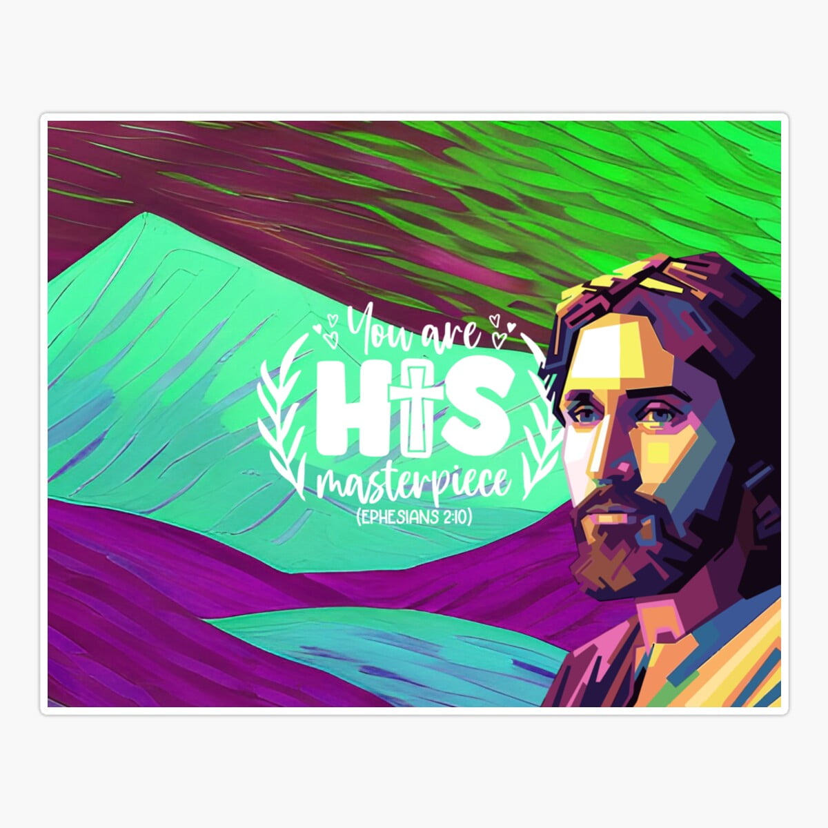 Stickly Bible Verses About Strength - Ephesians 2:10 - Turquoise ...