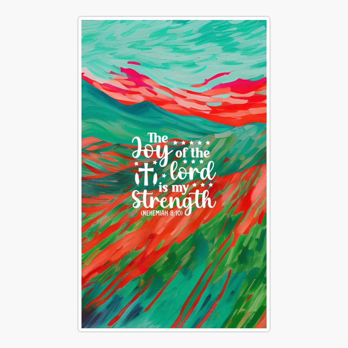 Stickly Bible Verses About Strength - Nehemiah 8:10 - With Preppy Pink ...