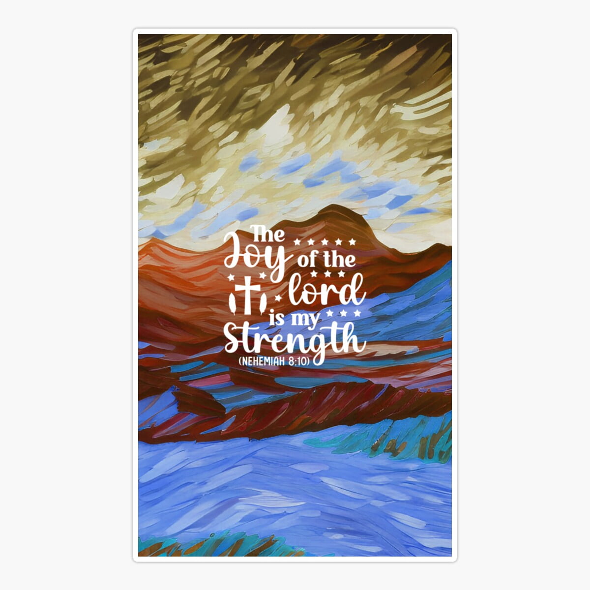 Stickly Bible Verses About Strength - Nehemiah 8:10 - With Red Ochre ...