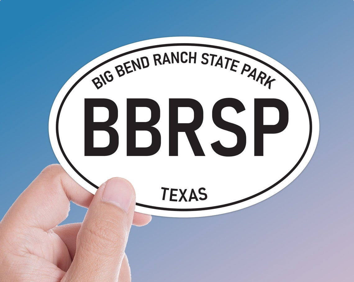 Stickly Big Bend Ranch State Park Er, White Oval Texas Bumper Ers For ...