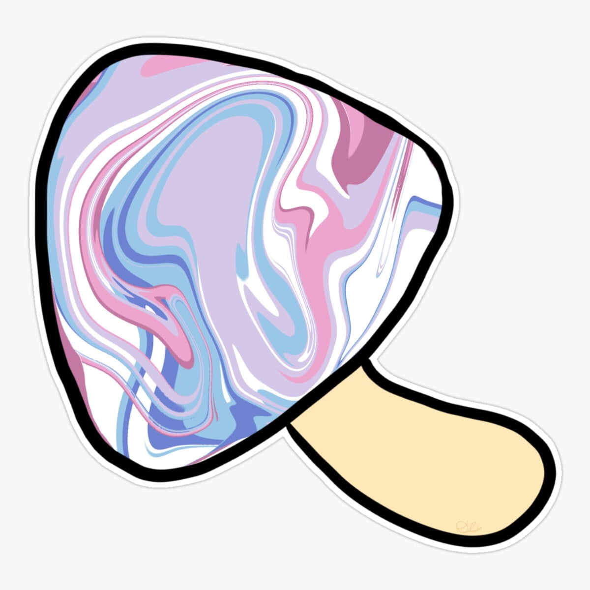 Stickly Bigender Shroom Sticker, Phone Decal Water Bottle Stickers Car ...