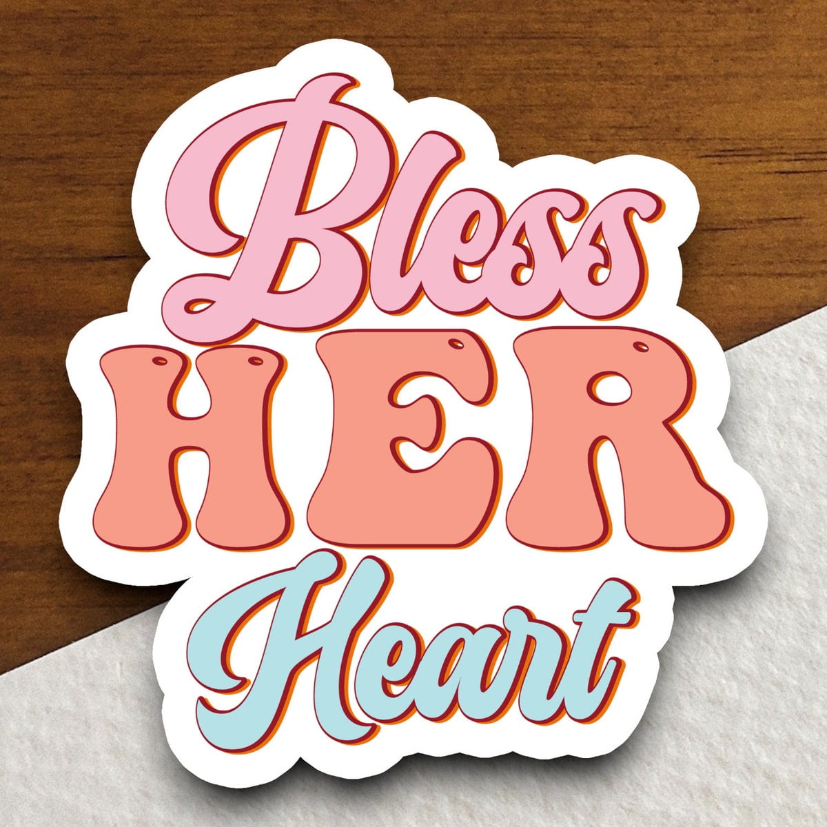 Stickly Bless Her Heart Sticker, Religious Sticker, Faith Sticker, Blessed Sticker, Worship ...