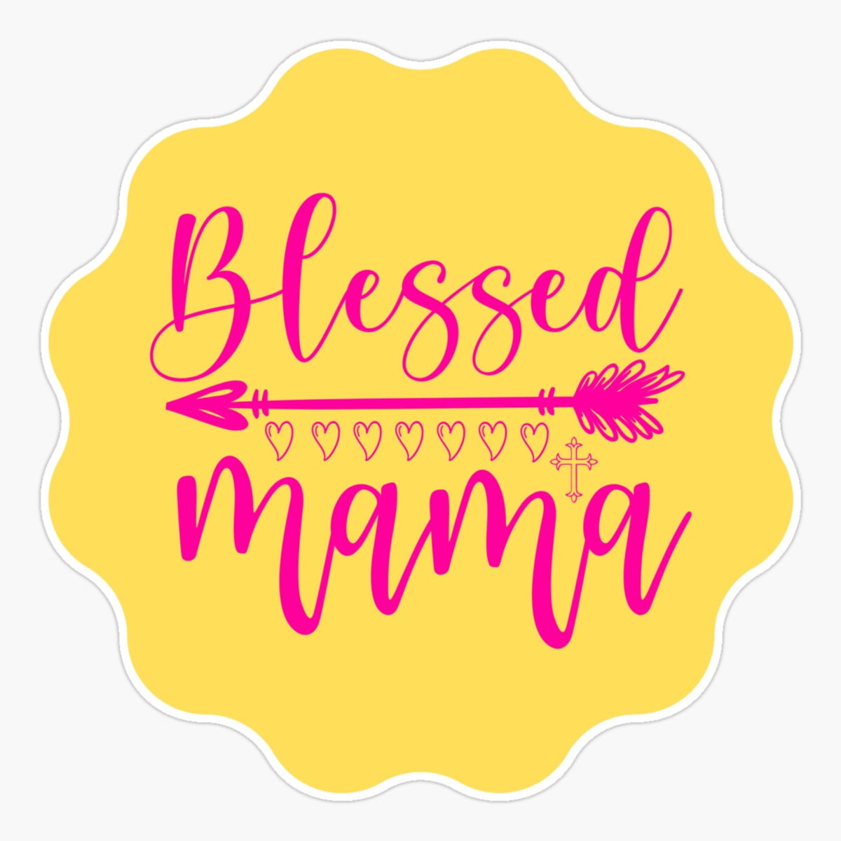 Stickly Blessed Mama Sticker, Phone Decal Water Bottle Stickers Car ...