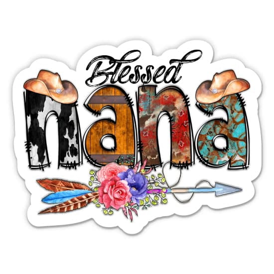 Stickly Blessed Nana Sticker Laptop Sticker Vinyl for Car, Phone, Water ...