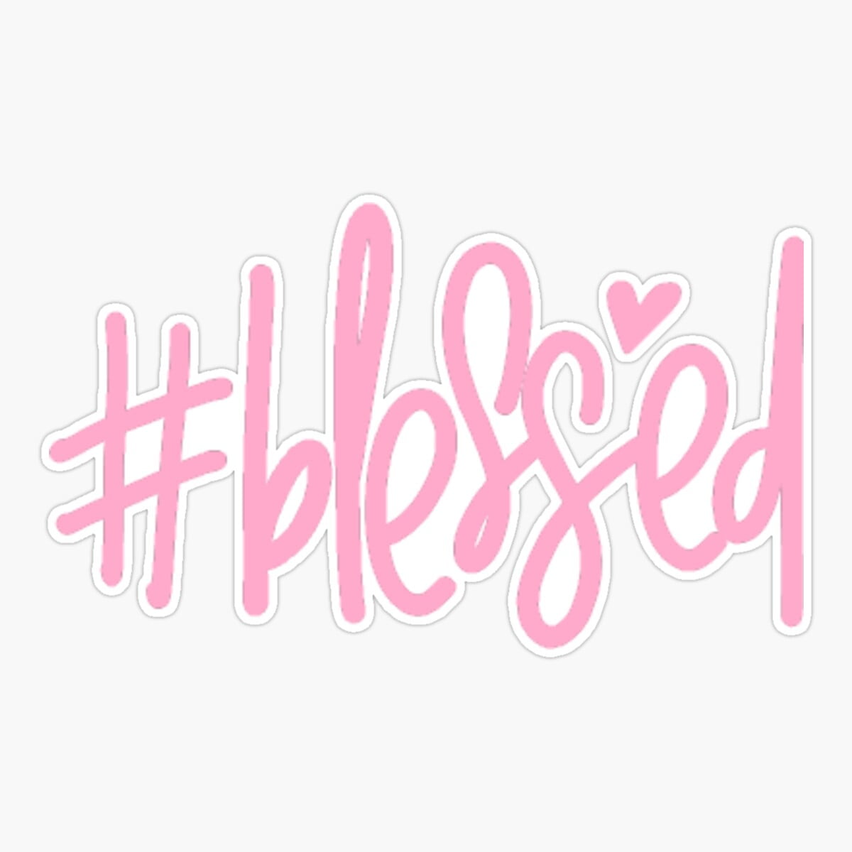 Stickly Blessed- Pink Sticker, Phone Decal Water Bottle Stickers Car ...
